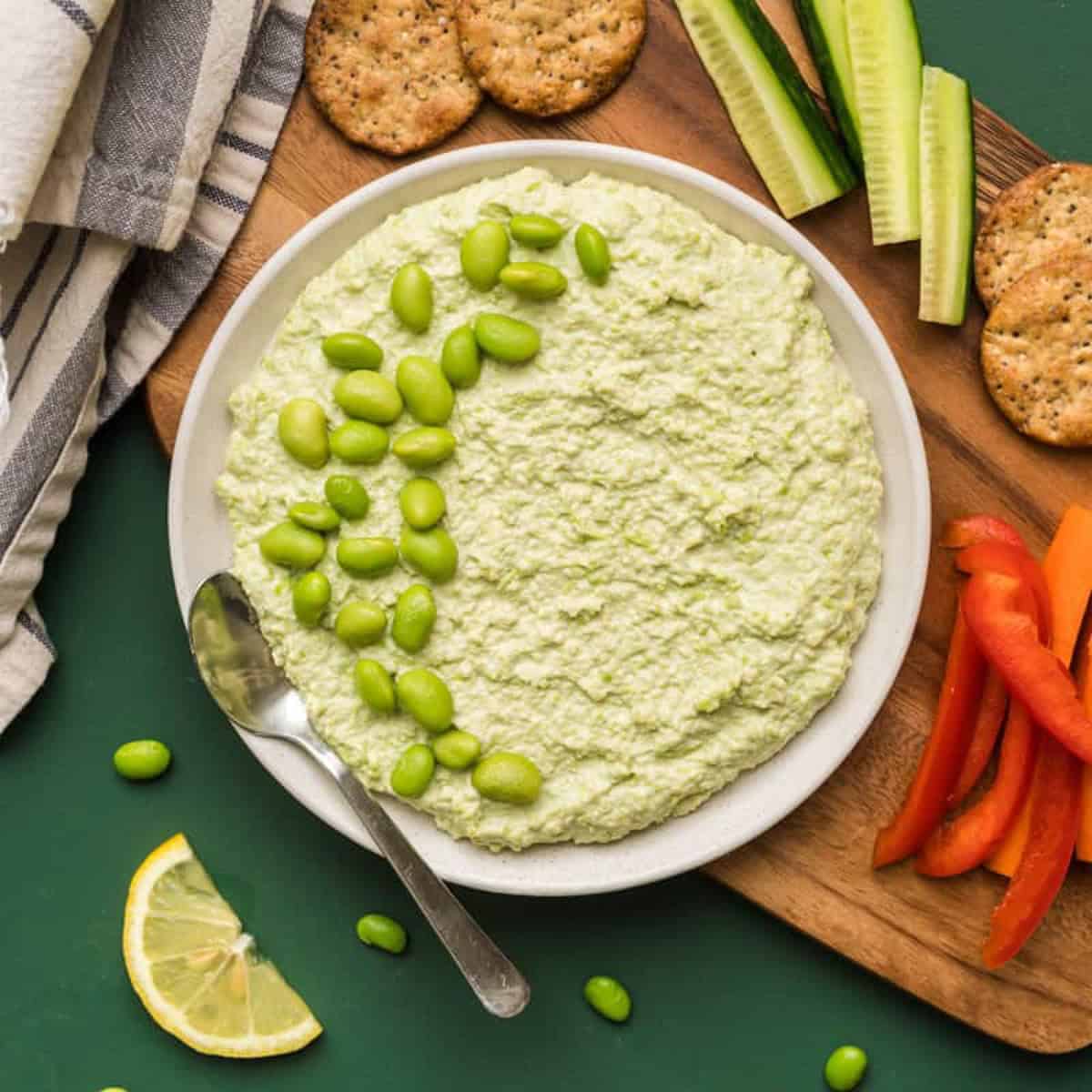 Creamy Edamame Dip [baby & toddler friendly] - Happy Healthy Eaters