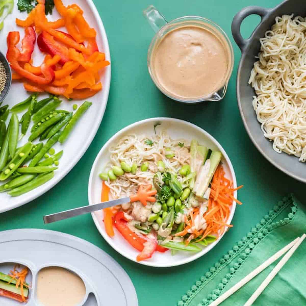 Choose-Your-Own-Adventure Sesame Noodle Bowls - Happy Healthy Eaters